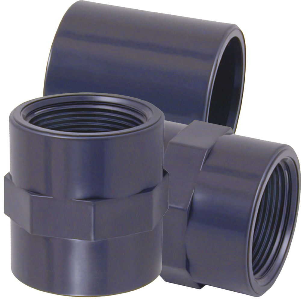 PVC-U Muffe * Klebemuffe Innengewinde Übergangsmuffe PVC Fitting ...